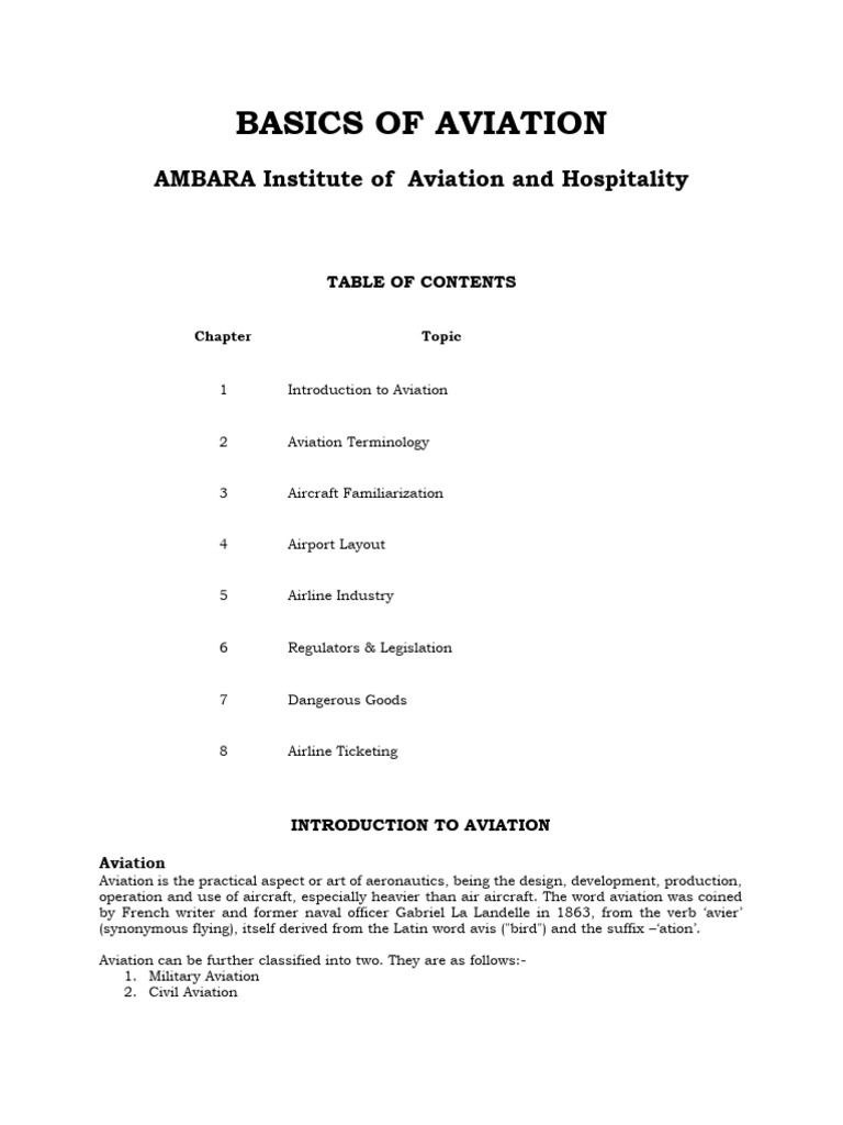 Basics of Aviation | PDF | Jet Engine | Flight Control Surfaces
