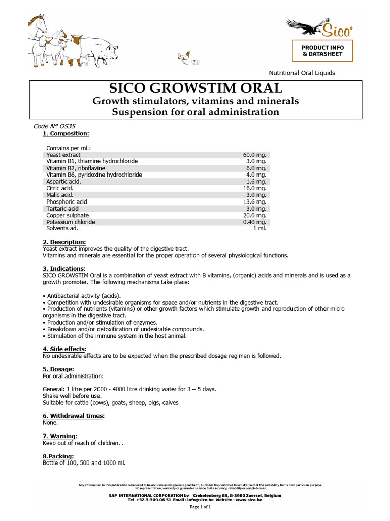 I.14. Sico Growstim Oral | PDF
