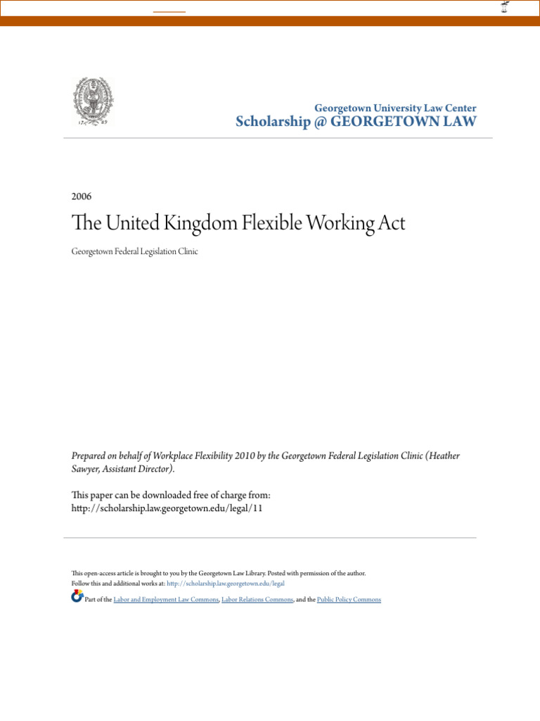 The United Kingdom Flexible Working Act | PDF