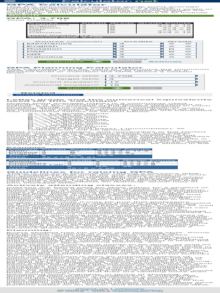 GPA Calculator | PDF