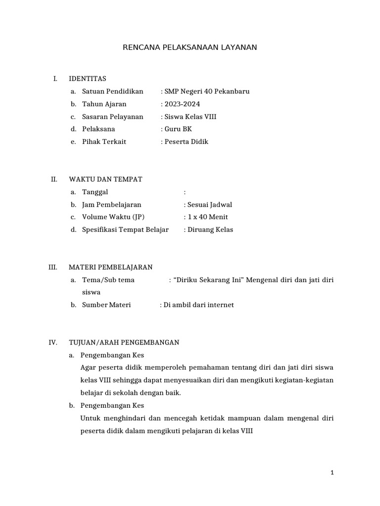 5 RPL Diriku Sekarang Ini (Mengenal Jati Diri Siswa) | PDF