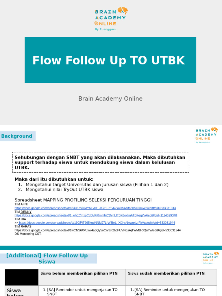Flow Follow Up TO UTBK 22_23 | PDF