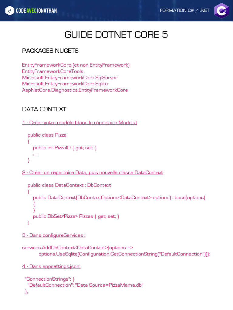 Guide Dotnet Core 5 | PDF