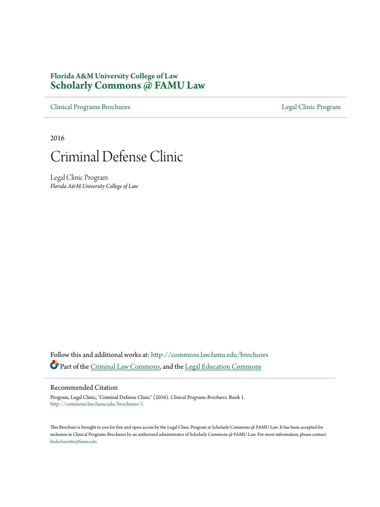 Criminal Defense Clinic | PDF