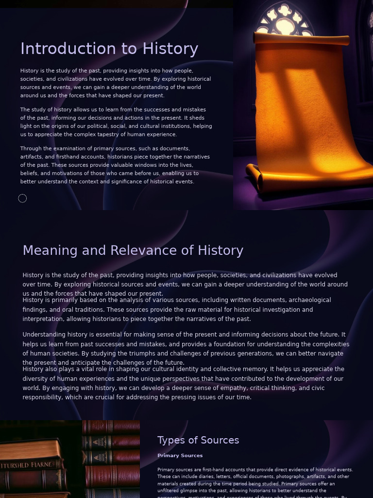 I Basic Concepts and Information of History | PDF