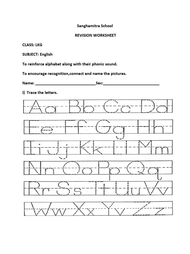 LKG Revision Sheets | PDF