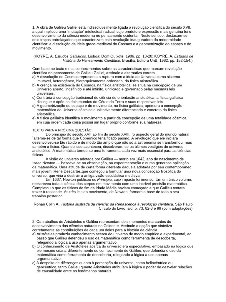 Exercicios de Revisão AV2 - Soc-Fil - 2o Trimestre - 2a Série | PDF