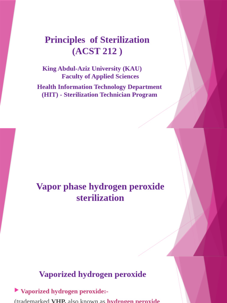 5- Vapor phase hydrogen peroxide sterilization | PDF