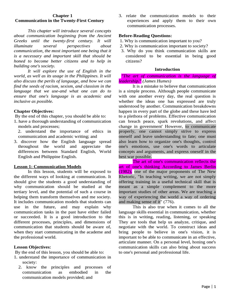 Ge 106 Module1 | PDF