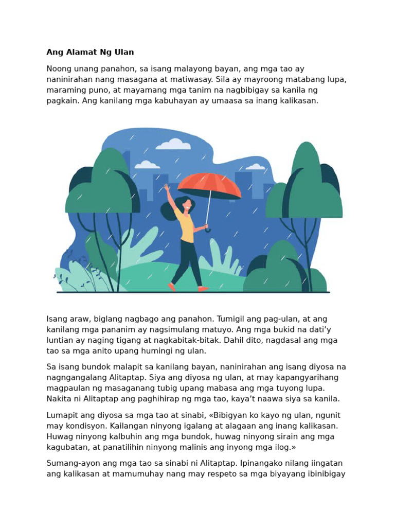 Ang Alamat NG Ulan | PDF