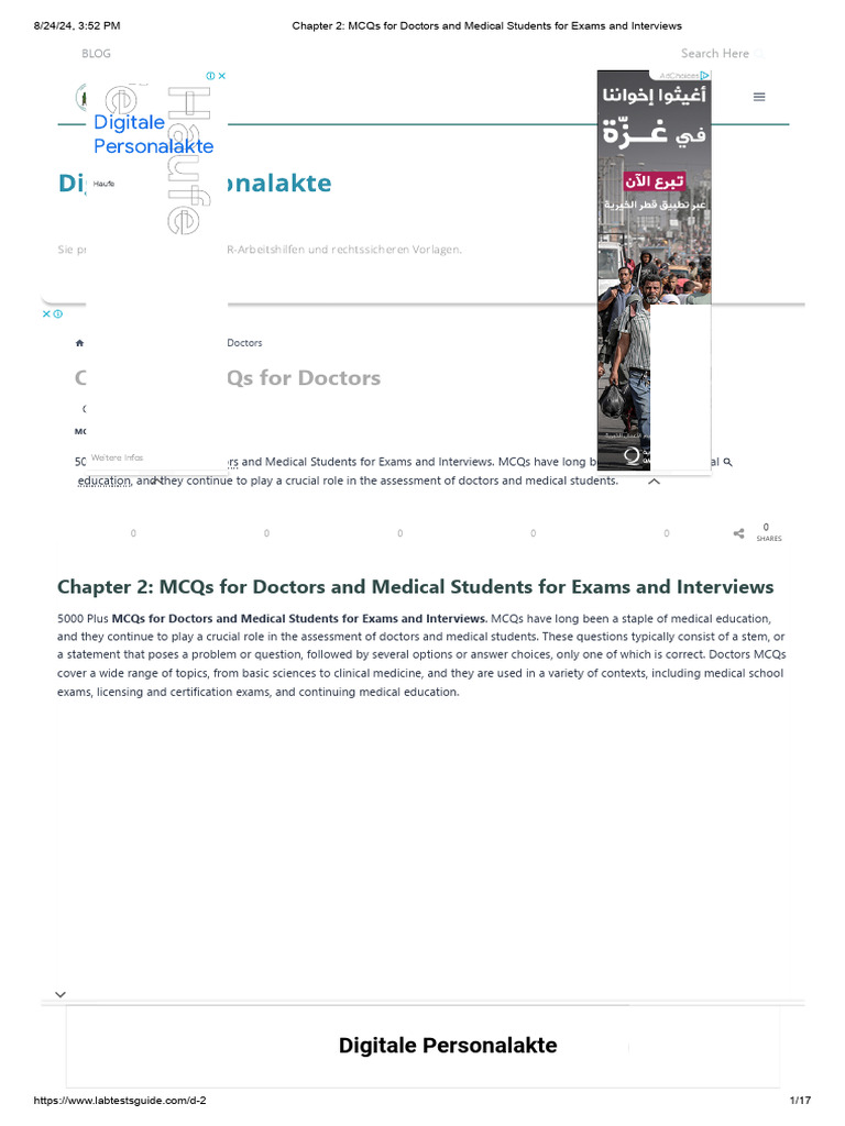Chapter 2 - MCQs For Doctors and Medical Students For Exams and ...