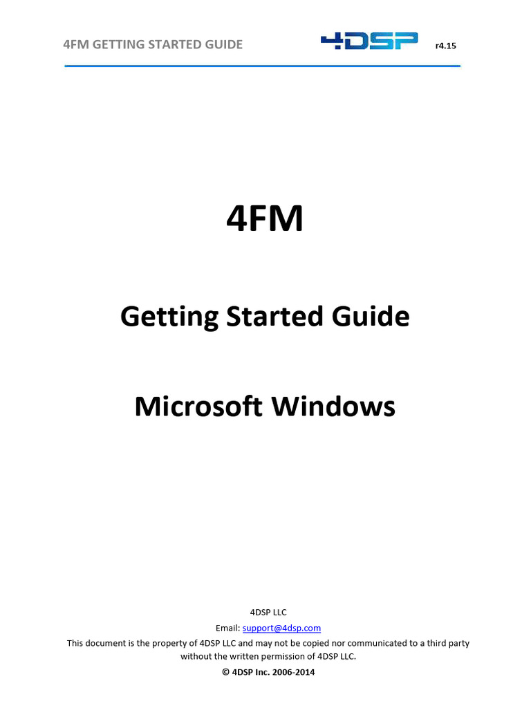4FM Get Started Guide | PDF