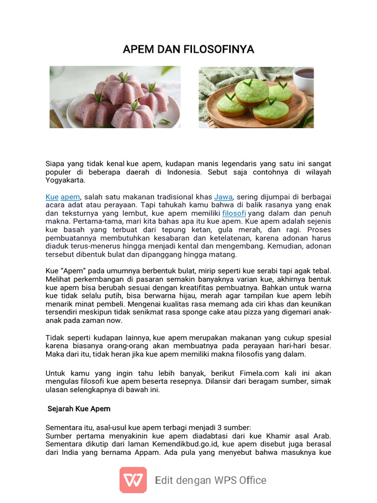 Apem Dan Filosofinya | PDF