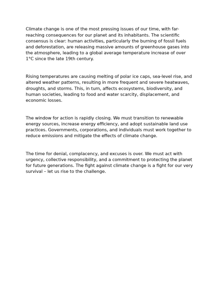 Document Climate Change | PDF