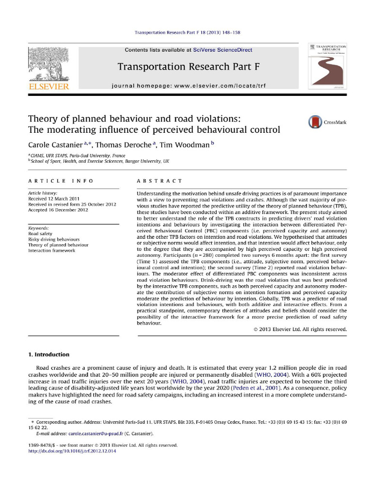 01.theory of Planned Behaviour | PDF