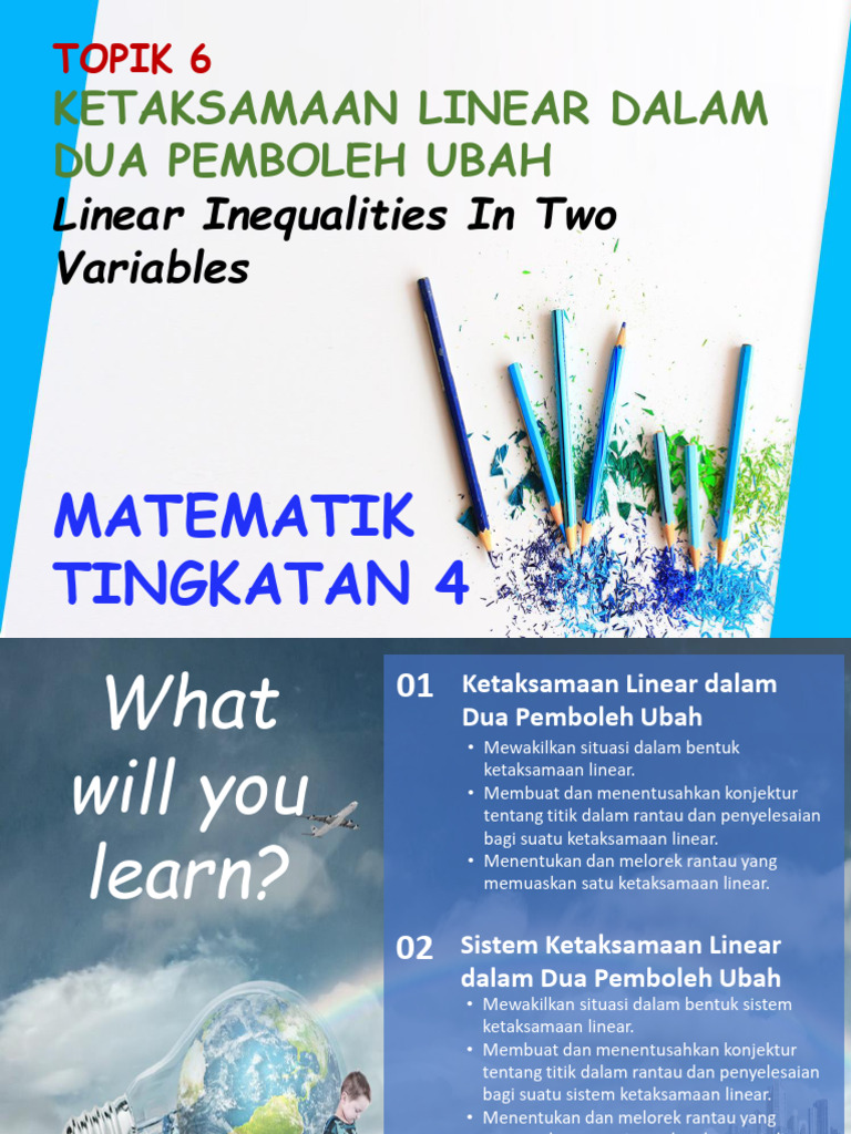 Ketaksamaan Linear Dua Pemboleh Ubah | PDF | Teaching Methods & Materials