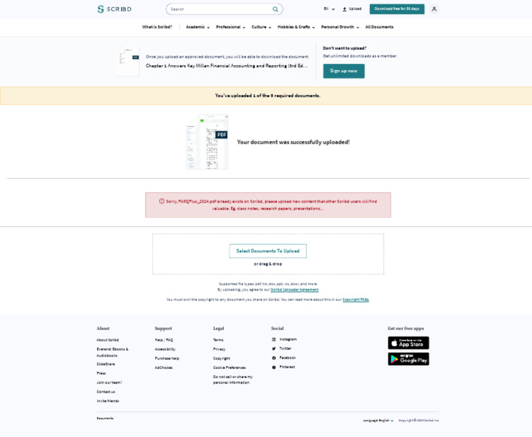 Upload A Document - Scribd | PDF | Scribd | Digital Technology