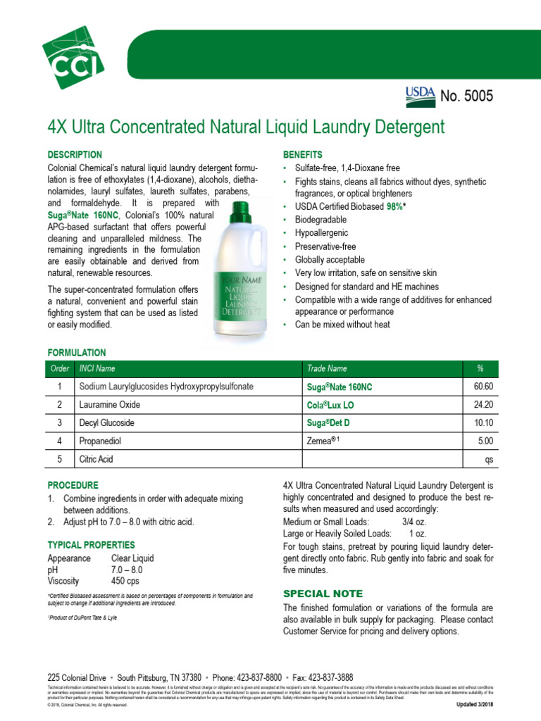 Detergent | PDF | Detergent | Chemical Substances
