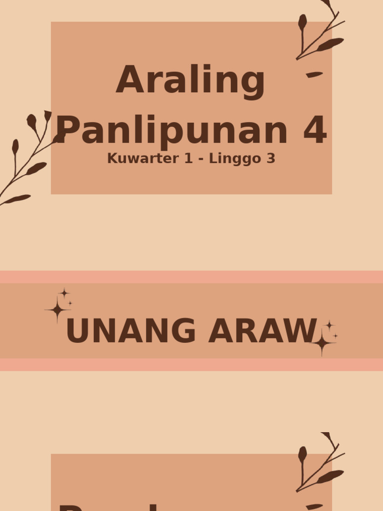 Araling Panlipunan 4 Quarter 1 Week 3 | PDF