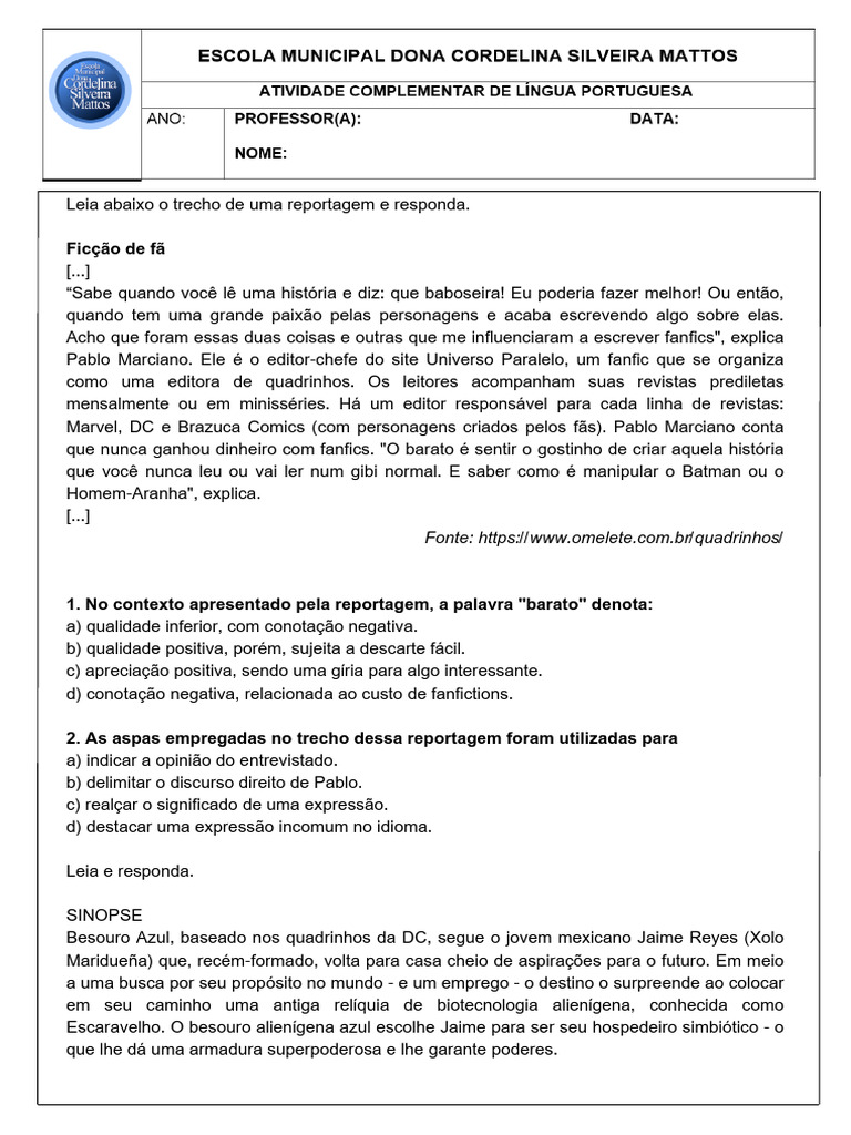 Atividade Complementar LP | PDF