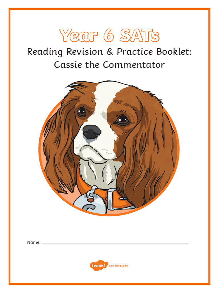 Year 6 SATs Survival Reading Revision Practice Cassie the Commentator ...