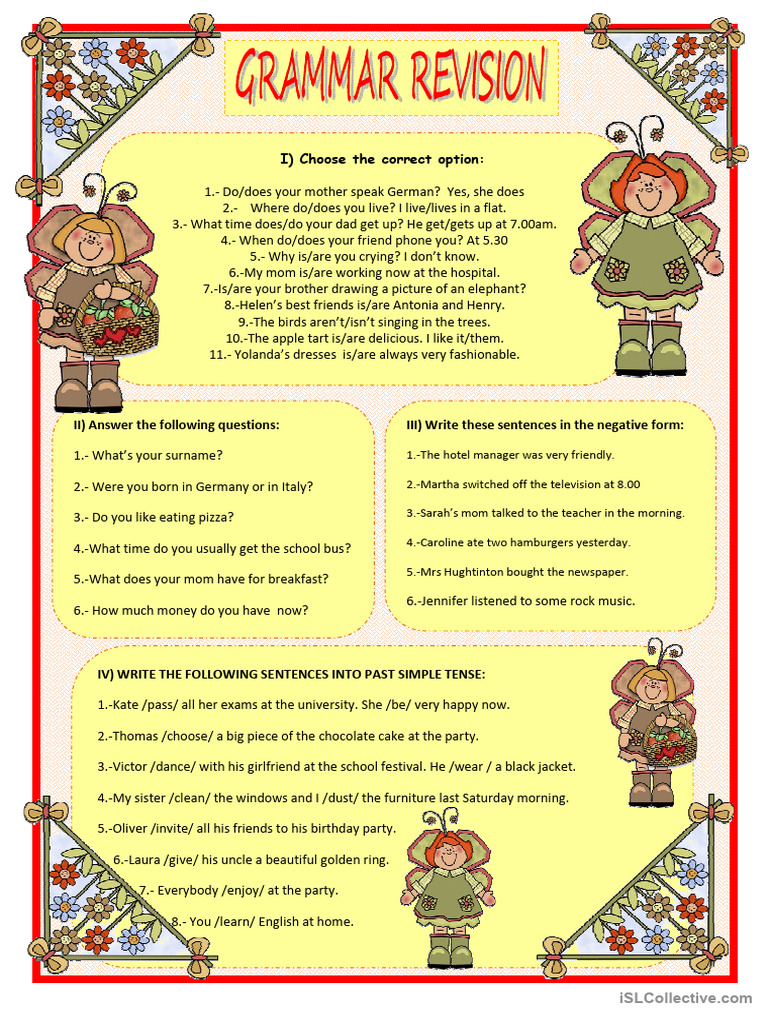 Grammar Revision | PDF