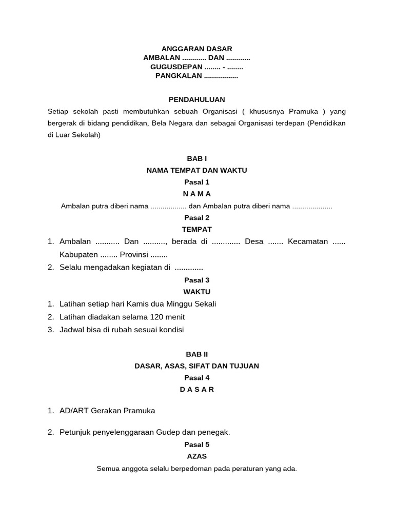 Adart Ambalan Penegak | PDF | Scouting | Scouting And Guiding