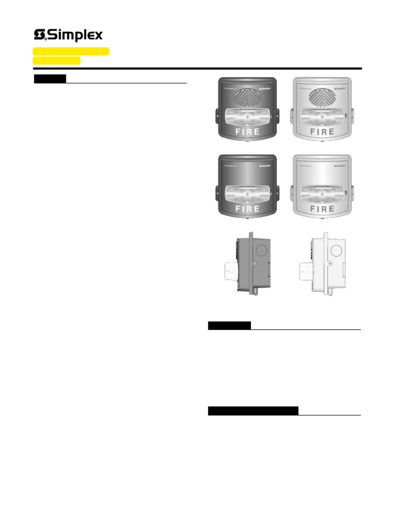 Truealert Multi-Candela Notification Appliances | PDF