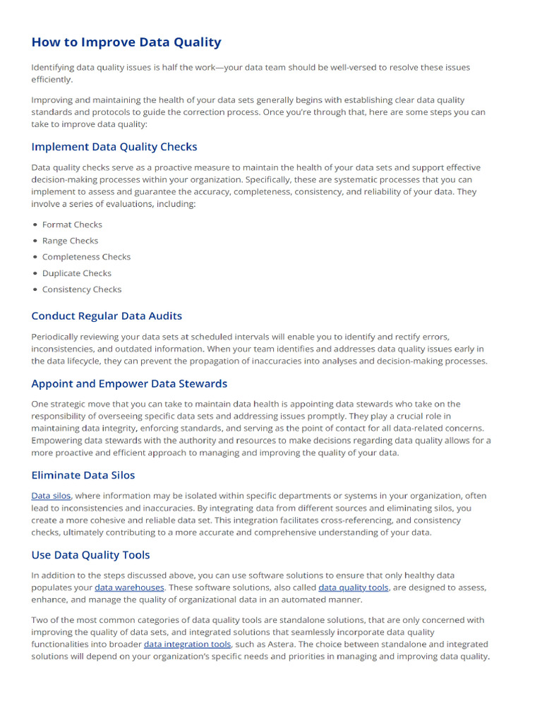 How to Improve Data Quality | PDF How to Improve Data Quality | PDF
