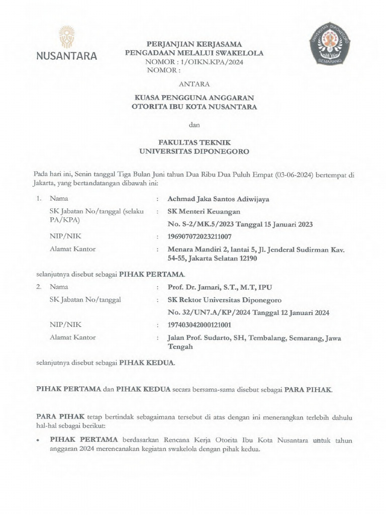 PKS Dan Surat Kesediaan (Ttd Pak Ses Ver) | PDF