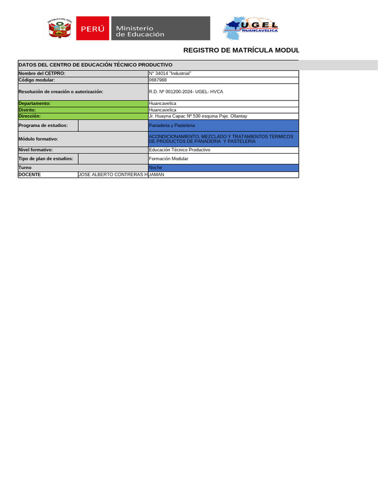 2024-I Modulo - Panaderia y Pasteleria A Base de Datos | PDF