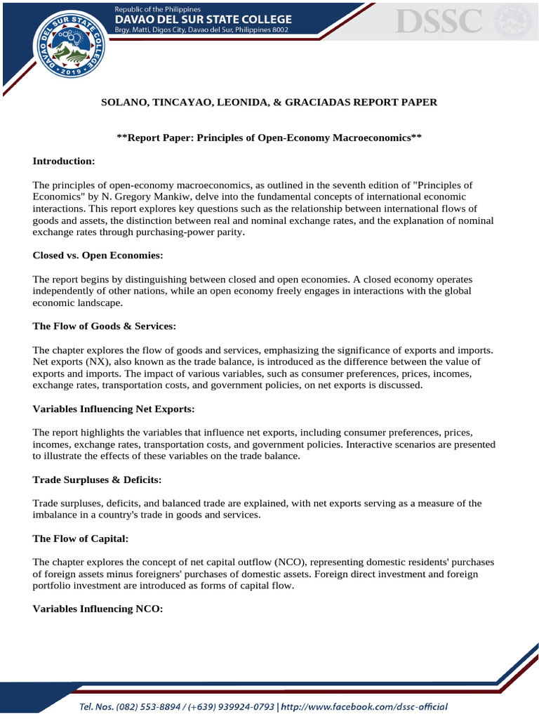 Macro Report Paper | PDF