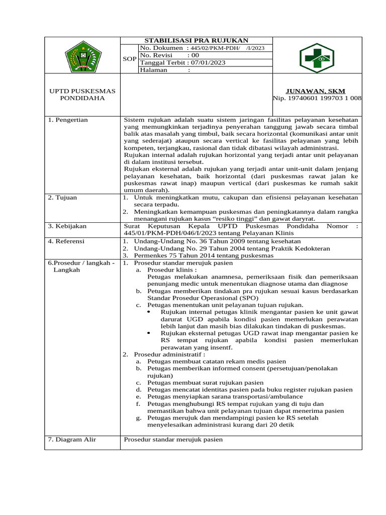 Stabilisasi Pra Rujukan | PDF