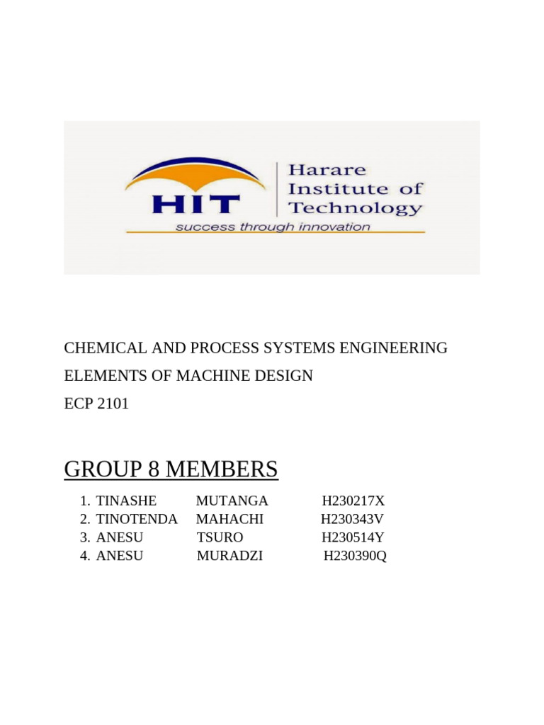 Machine Design Group 8 Assignment 2 | PDF