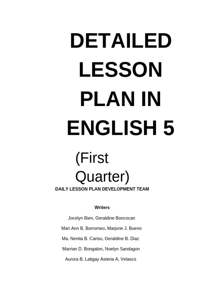 DLP English 5 | PDF