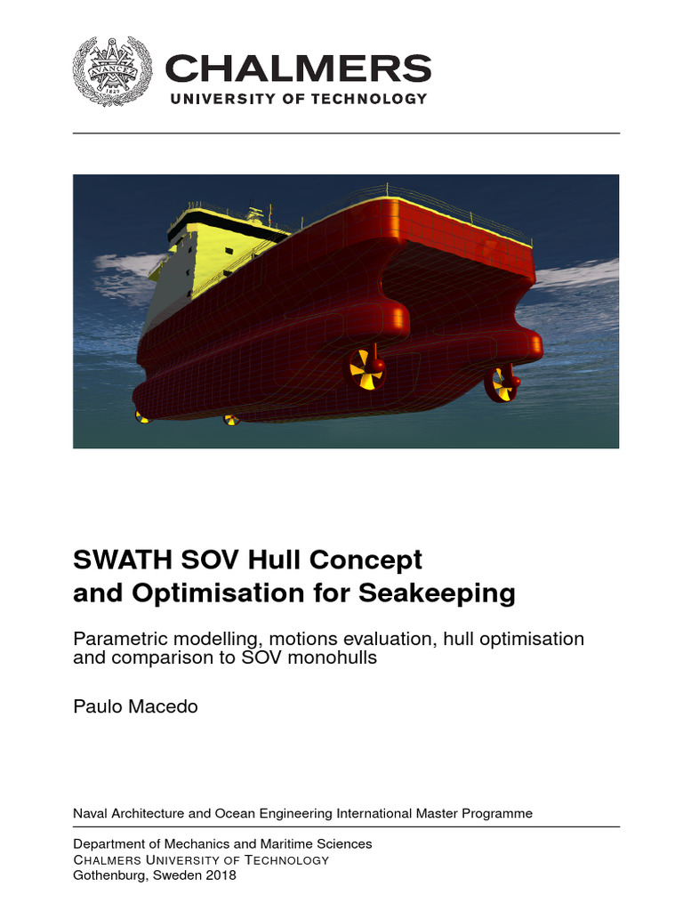 SWATH SOV Hull Concept and Optimisation For Seakeepin | PDF