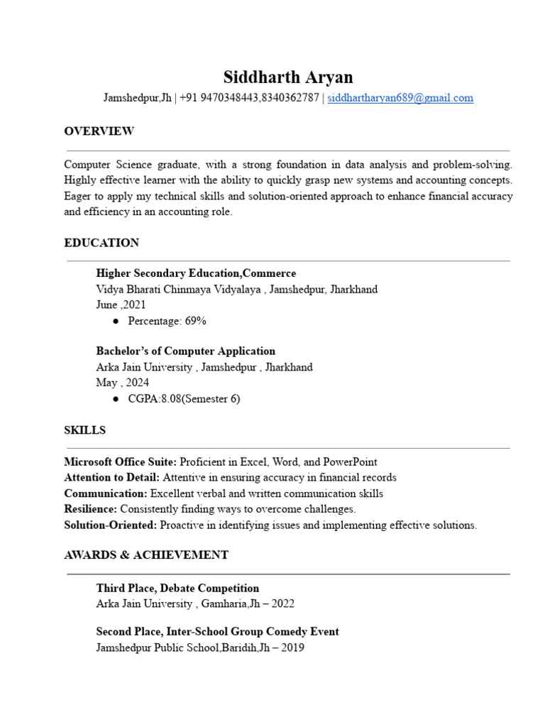 Siddharth Aryan | PDF