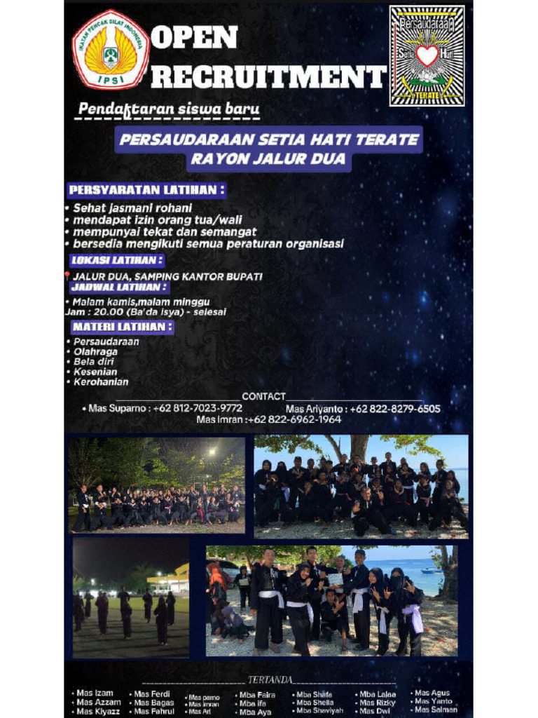 Penerimaan Siswa PSHT | PDF