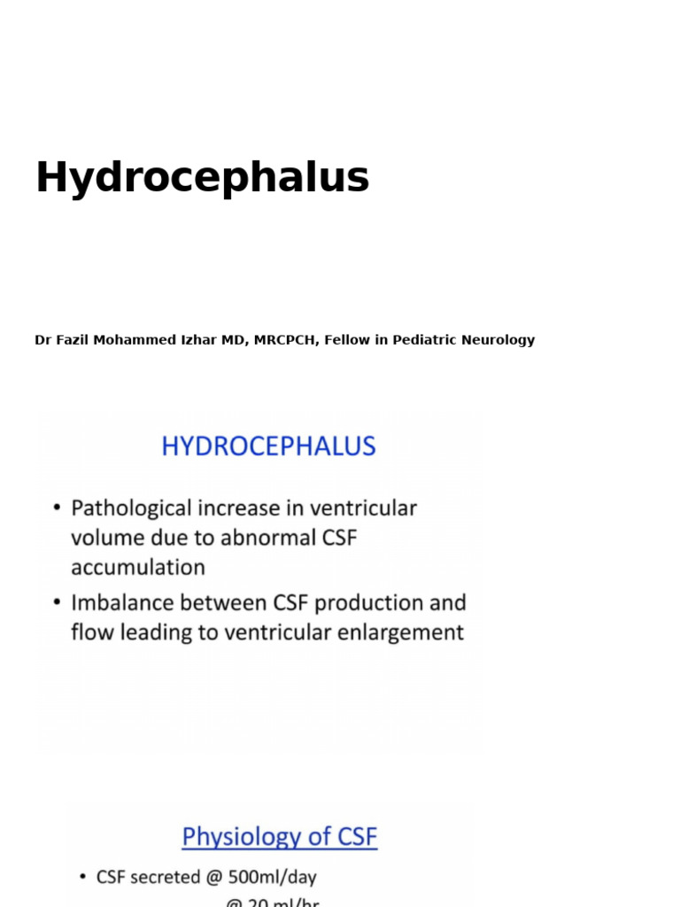 Hydrocephalus | PDF