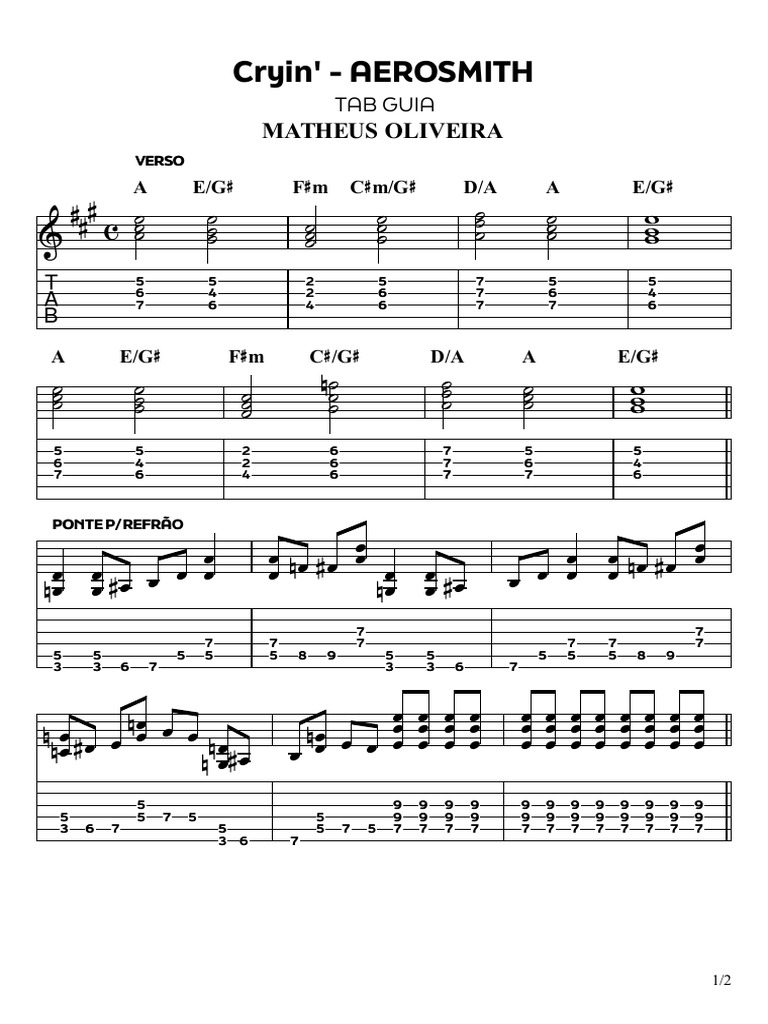 Tab Guia Cryin | PDF