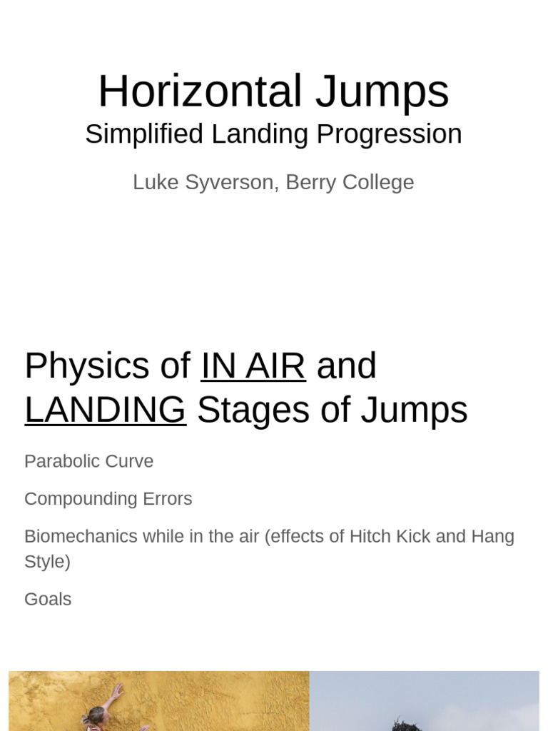 Horizontal Jumps - Simplified Landings | PDF