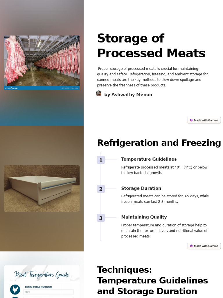 Storage of Processed Meats | PDF | Cooking, Food & Wine | Science ...