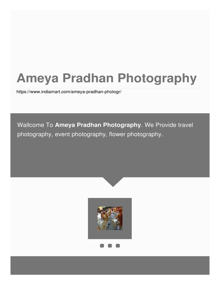 Ameya Pradhan Photography | PDF