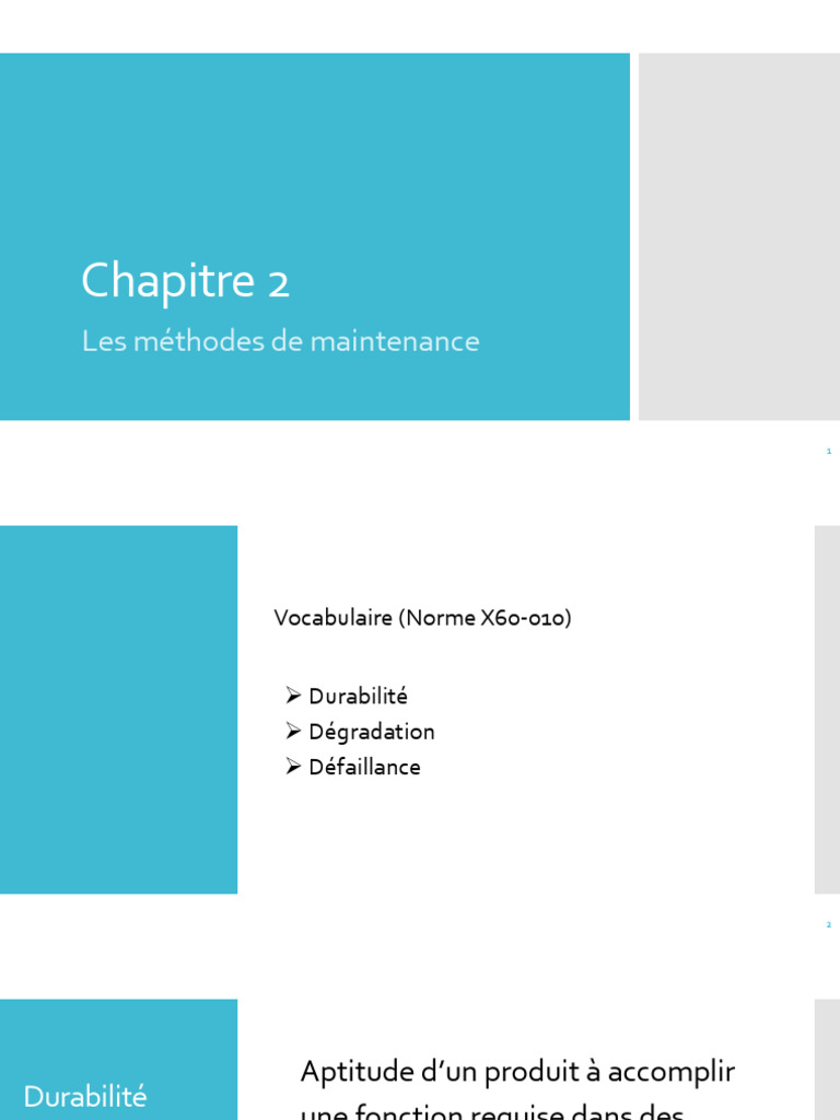 La Maintenance Industrielle - CH2 - 2022 | PDF