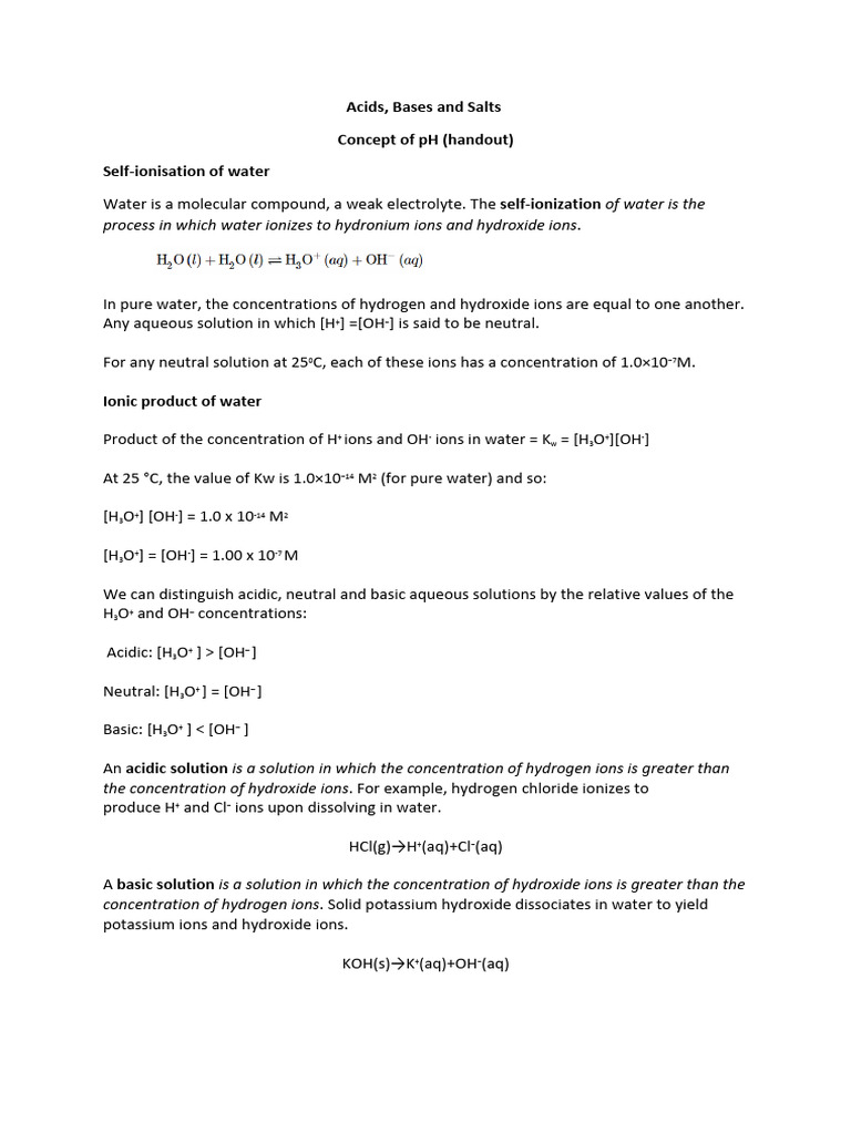 PH Concept Handout | PDF