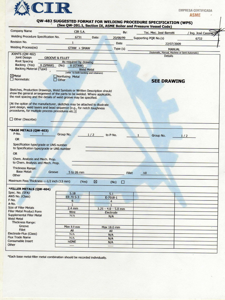 WPS 6731 + PQR 6732 | PDF