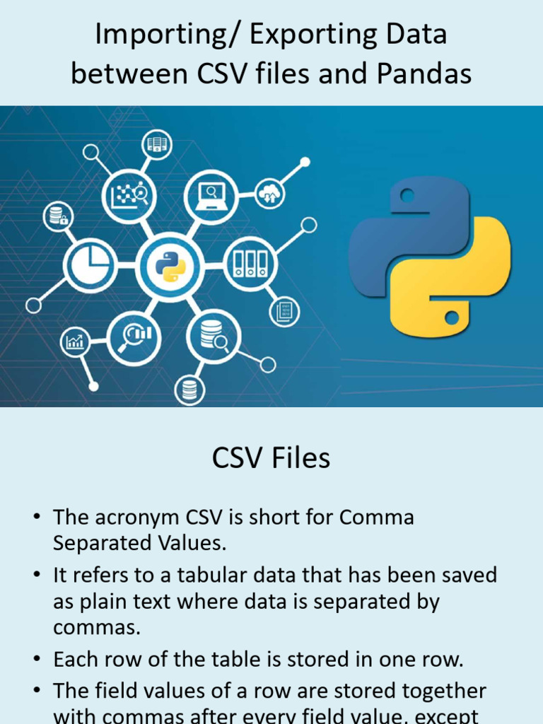 XII IP CH 4 Importing Exporting | PDF | Comma Separated Values | Computer File Formats