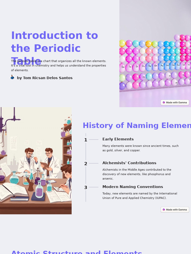 Periodic Table Overview for Class 10 | PDF | Chemical Elements | Metals