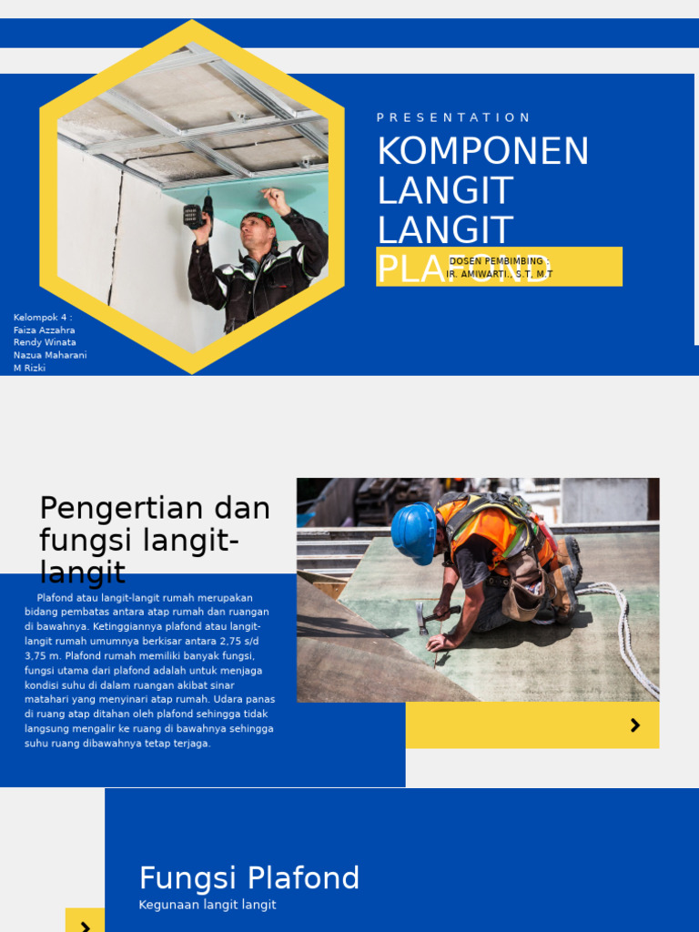 Kelompok 4 (Komponen Langit Langin Plafond) | PDF