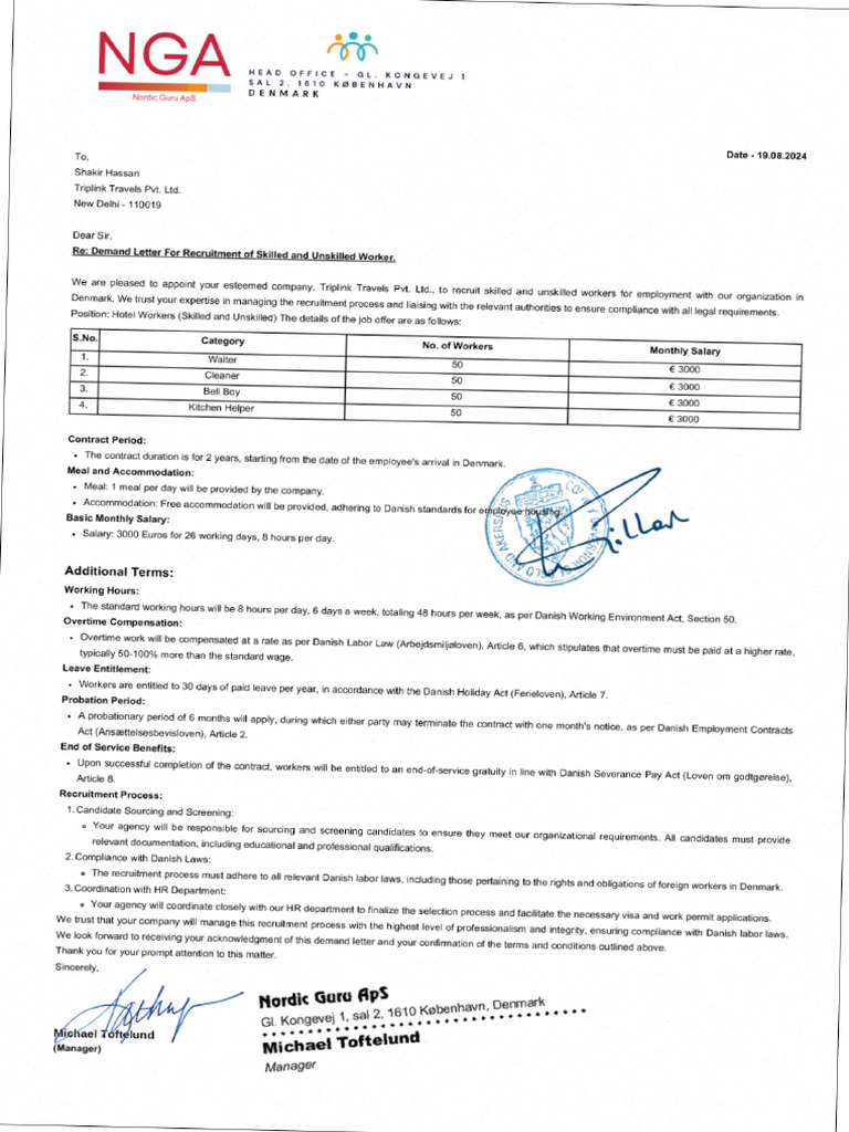 Denmark Demand Letter (1) - Scan | PDF
